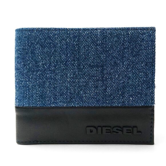 Diesel | Bags | Diesel Mens Denim Bifold Wallet With Snap Pocket 220 ...
